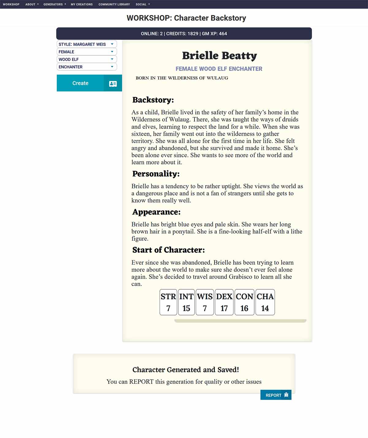 Character Backstory Template Character Backstory Template